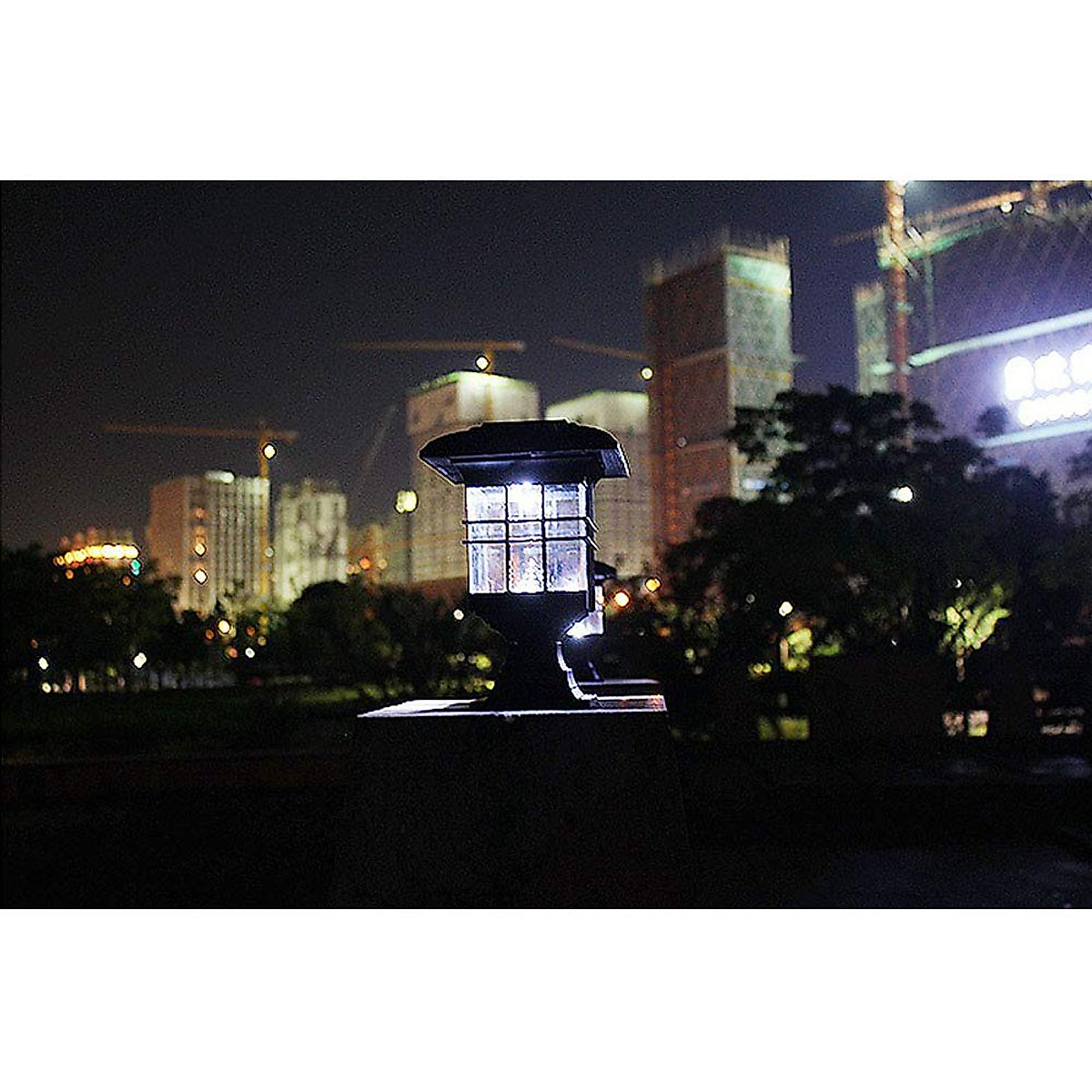 LED Solar Outdoor Light Waterproof Decorative Outside Solar Wall Lamp Portable Pillar Stigma Lawn Light for Home Garden Column Cage Path Landscape Grass Street Patio Backyard Villa Decoration 2 Pack