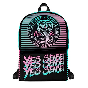 Ripple Junction Cobra Kai Yes Sensei Neon Backpack Officially Licensed