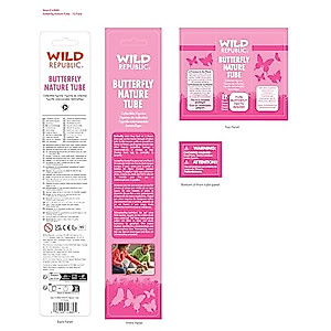 Wild Republic Butterfly Nature Tube, Insect Figurines Tube, Nature Toys, Kids Gifts, 12-piece,Multicolor,1.5" to 3"