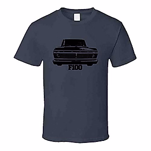 1976 F100 Pickup Truck Grill View with Model Name White T Shirt 2XL Charcoal Grey