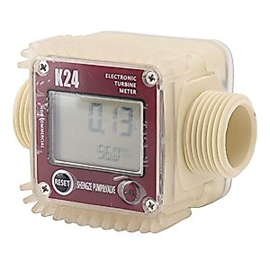 Electronic Fuel Meter, Modular Design G1 Female Thread Large LCD Display Digital Turbine Flow Meter High Accuracy 4 Measure Units for Kerosene for Gasoline