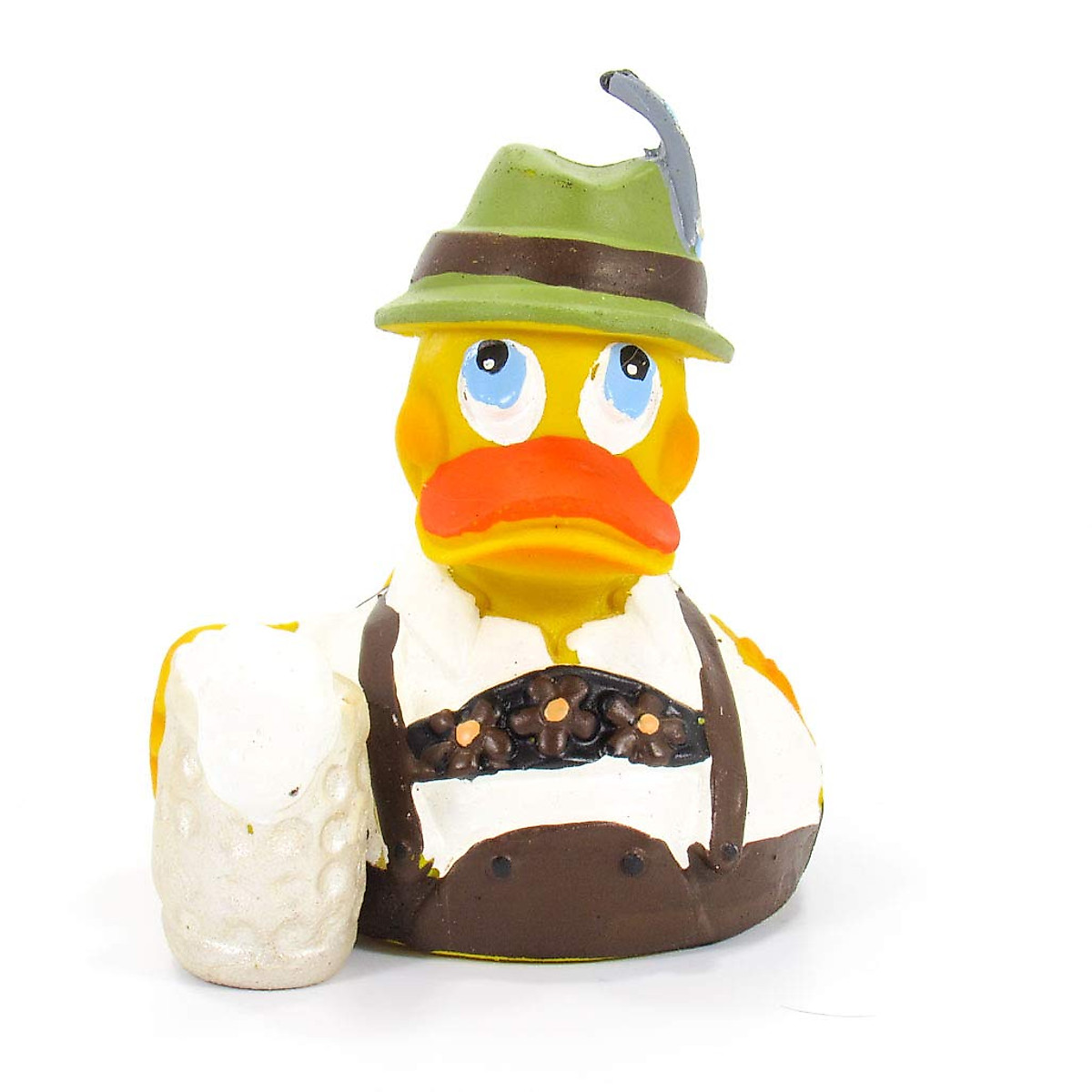 Octoberfest German Beer Rubber Duck Bath Toy | All Natural, Organic, Eco Friendly, Squeaker | Imported from Barcelona, Spain
