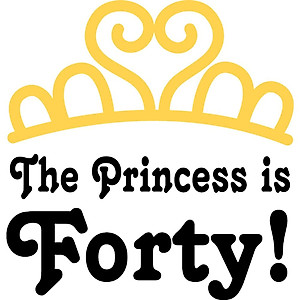 CafePress The Princess Is Forty 40Th Birthday Fabric Gift Bag, 21"x32"