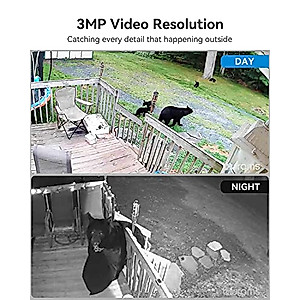 blurams Security Camera Outdoor, 3MP Outdoor Camera w/Color Night Vision, Two-Way Audio, IP66 Weatherproof and Spotlight Siren Alarm, Compatible with Alexa&Google Assistant