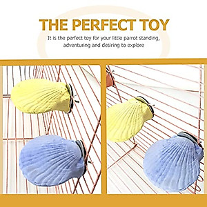 PATKAW Bird Perch Bird Beak Stone Mineral Lava Blocks Trimming Chew Toys Pumice Stones Parrot Perch Stand for Conures Cockatiels Parrots Random Color