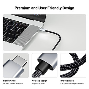 BENFEI USB C to HDMI 3 Feet Cable [4K@60Hz, Aluminum Shell, Nylon Braided], Thunderbolt 3/4/5 Compatible with iPhone 15 Pro/Max, MacBook Pro/Air 2023, iPad Pro, Surface Book 2, Galaxy S23 and More