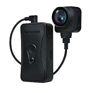 Transcend TS64GDPB70A DrivePro Body Camera 70 QHD 1440p IP68 MIL-STD-810G with Built-in 64GB Memory, 9-Hour Battery Life and Tethered Camera
