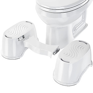 Pipishell Toilet Stool, 7” Bathroom Stool for Toilet, Detachable Toilet Potty Step Stool for Adults and Kids, Ergonomic Toilet Footstool with Non-Slip Pad, PITS01