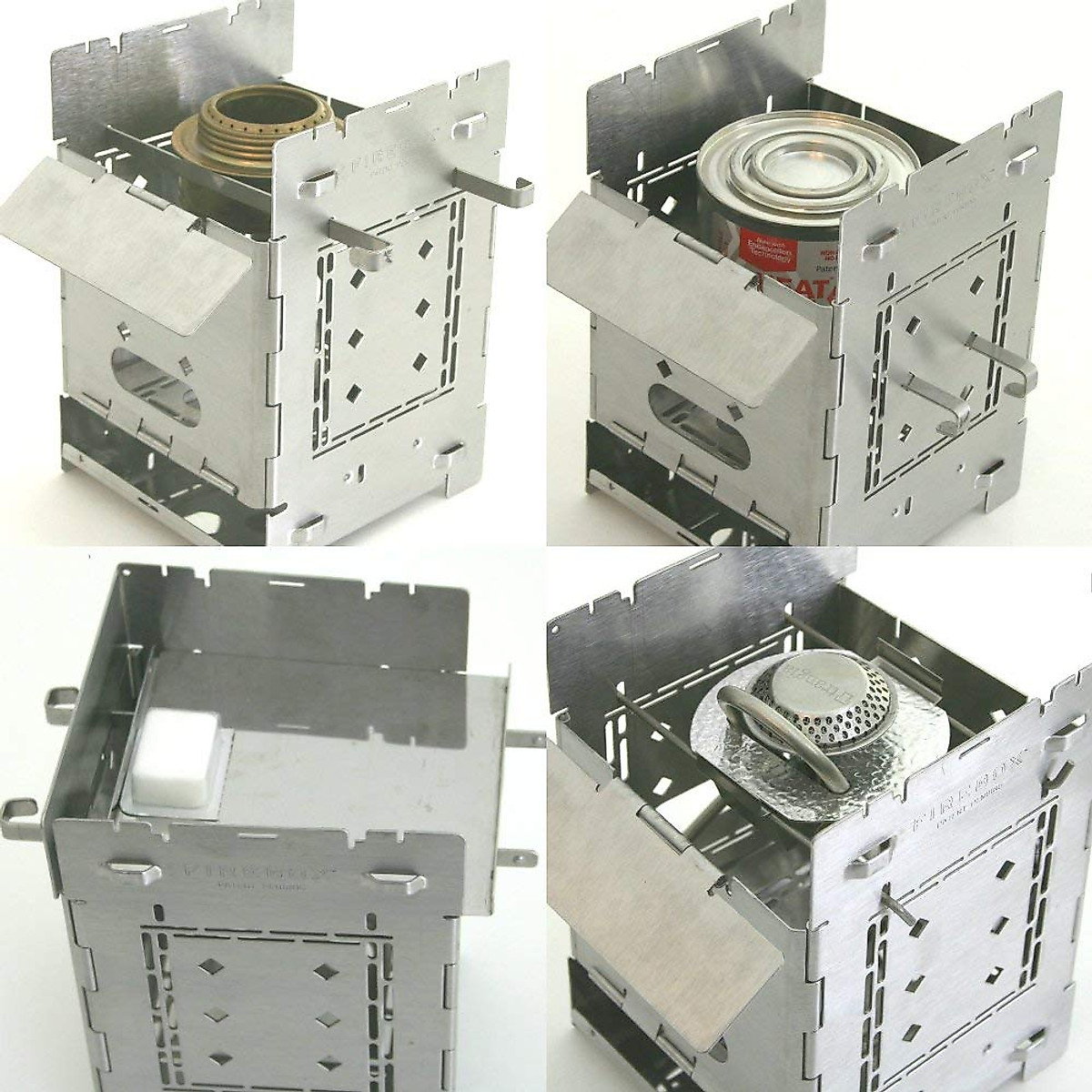 Firebox Bushcraft Camp Stove Kit - Wood Burning/Multi Fuel - Collapsible/Folding - Portable Campfire - Model Gen 2 5 inch / G2-5" Stainless Steel Camping Stove