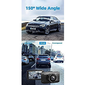 4K Dash Cam Front Built-in WiFi, WANLIPO Dash Camera for Cars with 3" IPS Screen, Car Camera with 64GB SD Card, 2160P Dashcam for Cars with App Control, G-Sensor, Loop Recording,24H Parking Monitor