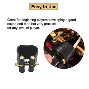 Bb Clarinet Leather Ligature and Plastic Clarinet Mouthpiece Cap Ligature Fastener Mouthpiece Cover for Clarinet