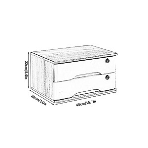 MAARKA Flat File Cabinet Storage, Desktop Drawer Cabinet, Desktop Storage Box with Drawers - Lockable File Cabinet, Solid Wood Storage Box, Home Office Desk Drawer Cabinet (Size : 2 Layer)