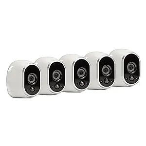 Arlo - Wireless Home Security Camera System with Motion Detection | Night vision, Indoor/Outdoor, HD Video, Wall Mount | Cloud Storage Included | 5 camera kit (VMS3530)