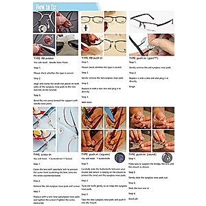 mingbuy Eyeglass Repair Kit Eyeglass Nose Pads Glasses Repair kit with Screws 220 Pcs 110 Pairs 13 Types of Nose Pads for Eyeglasses, Sunglasses, Watch Repair kit