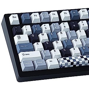 TYRIXKI PBT Keycaps 134 Keys Mosaic Custom Keycaps Dye-Sublimation Set with 7U Spacebar Cherry Profile for US Layout Cherry MX Swithes Mechanical Keyboards