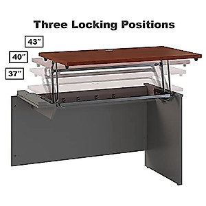 Bush Business Furniture Series C Desk, Hansen Cherry/Graphite Gray