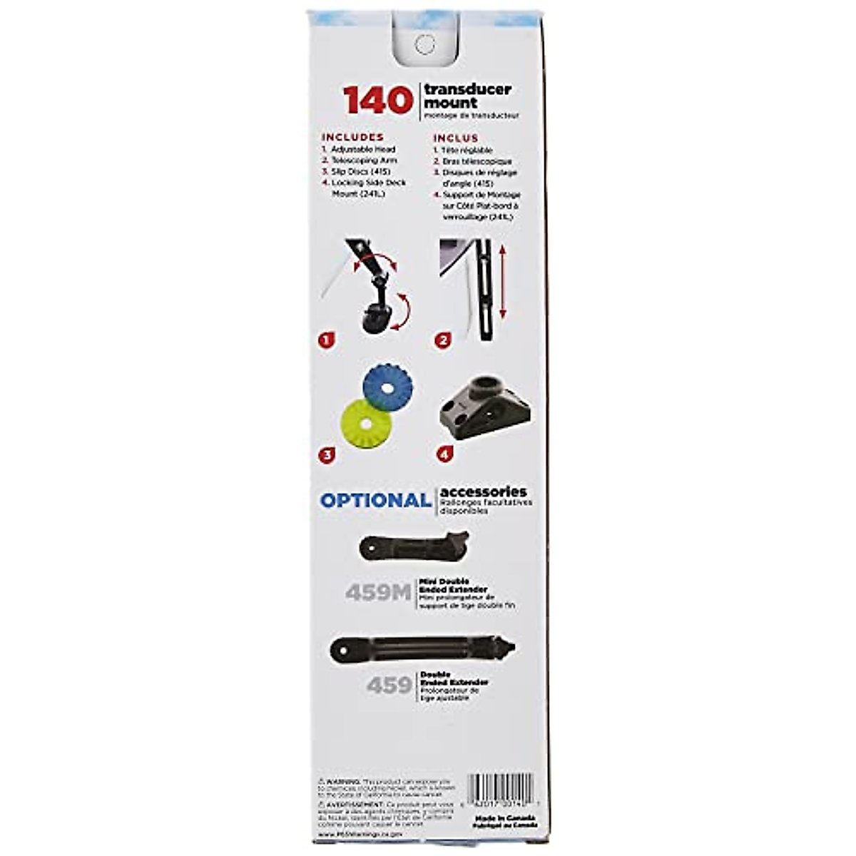 Scotty #140 Kayak/SUP Transducer Mounting Arm, Slip Disks Included, Fits All Scotty Post Mounts,Black