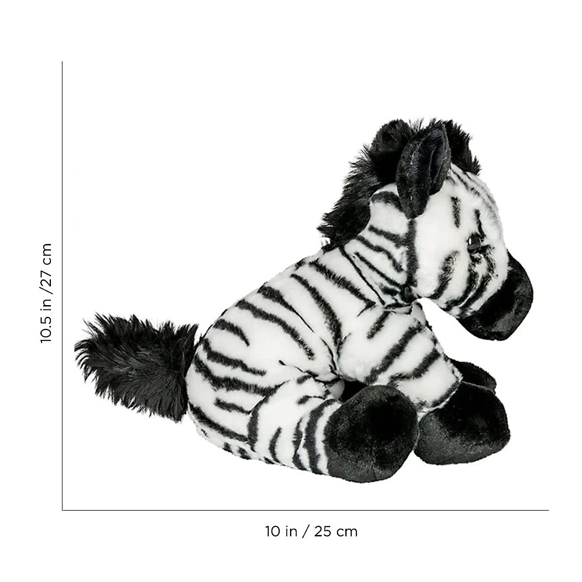 Wildlife Tree 12 Inch Stuffed Zebra Plush - Soft and Floppy Animal Kingdom Collection Toy for Creative Play and Learning