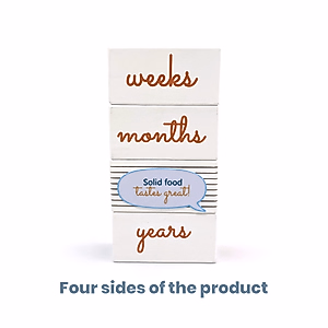 Baby Monthly Milestone Blocks Gender Neutral for Baby Boy and Girl Age Blocks for Photo Props Baby Milestone Blocks with Baby Milestone Board