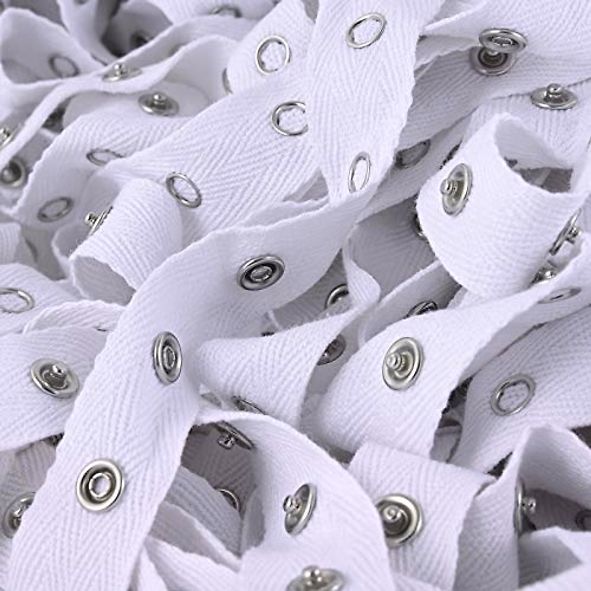 VIVIPAKOKO 12 Yards Snap Button Tape Trim (White)