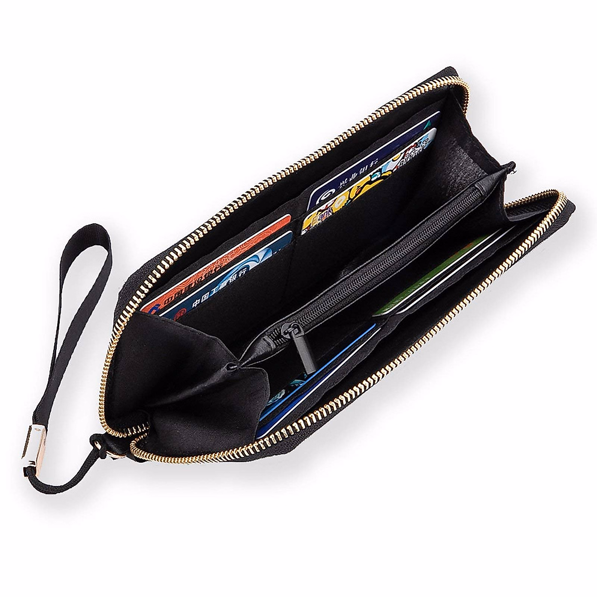 Funny Awkward Flamingo Women's Travel Wristlet Wallet Long Purse Card Holder Handbag With Zipper