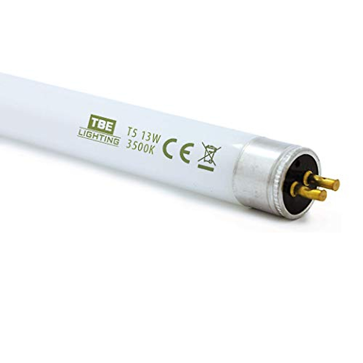 TBE LIGHTING 13w / 21 inch Soft White 3500K Tubes - F13T5/D Fluorescent Tube Lamps 21''- CFL Bulbs - G5 2-Pin Base Fittings - T5 High Efficiency Lamps (4-Pack)
