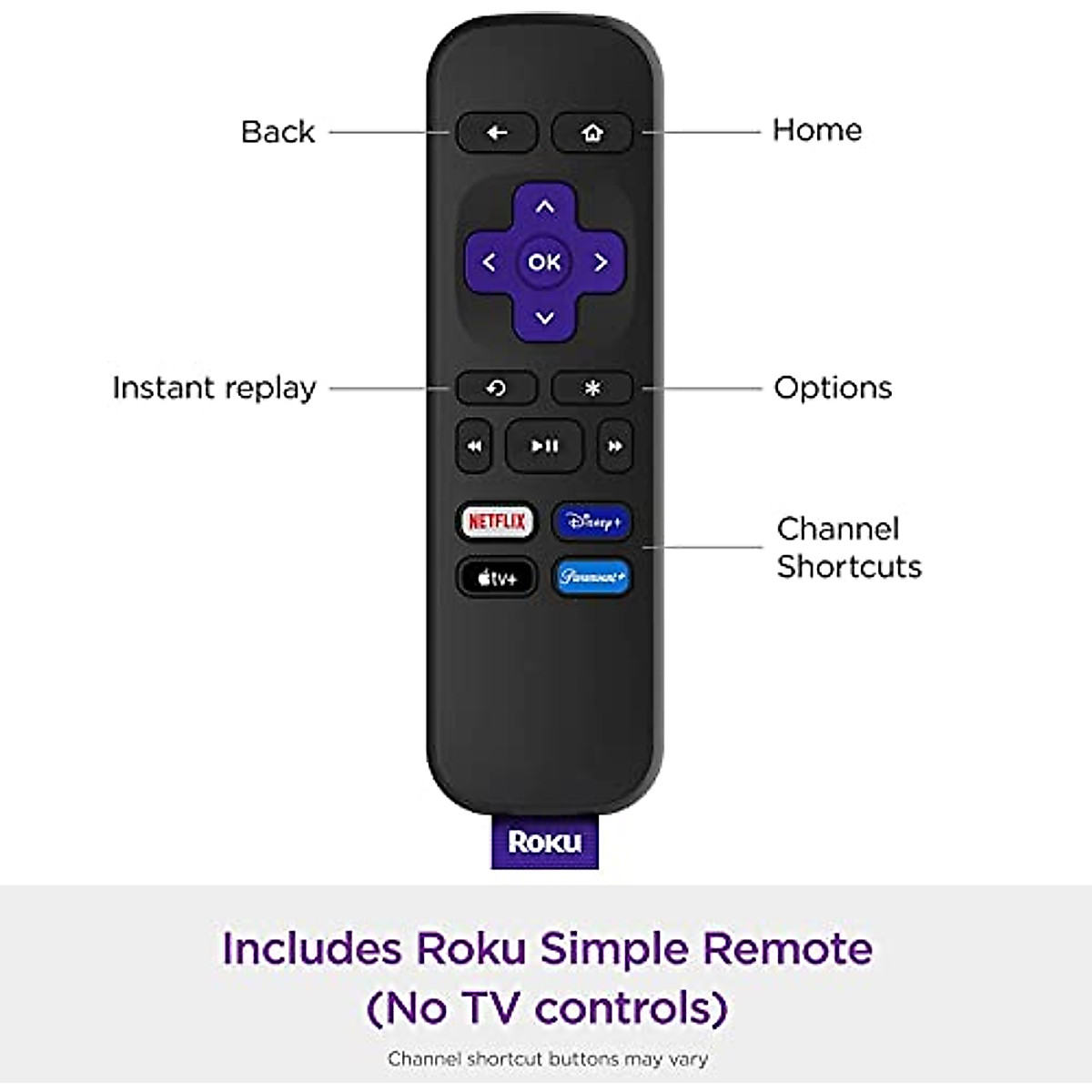 Roku Express (New) | HD Roku Streaming Device with Simple Remote (no TV Controls), Free & Live TV, Includes Cleaning Cloth and Carrying Pouch
