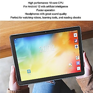 Airshi 10.1in Tablet, 4G LTE Tablet 100?240V 8+20MP Dual Camera with Dual Speakers for Office (#1)