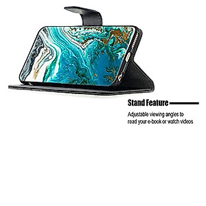 jioeuinly Flip Stand Case Compatible for Vivo Iqoo Z5 Phone Case Cover PU Leather Kickstand Magnetic Wallet Case BF439-HEI