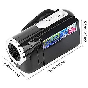 HD Digital Video Camera, Kids Camera, 2 Inch TFT Color Display, with USB Port, Portable Camera for Kids, Teenagers, Students(Black)