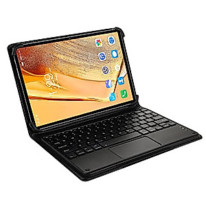 Jopwkuin Tablet, 2 in 1 USB C Fast Charging 100‑240V Support 10. 1 Inch Tablet for Work for Android 12 (US Plug)