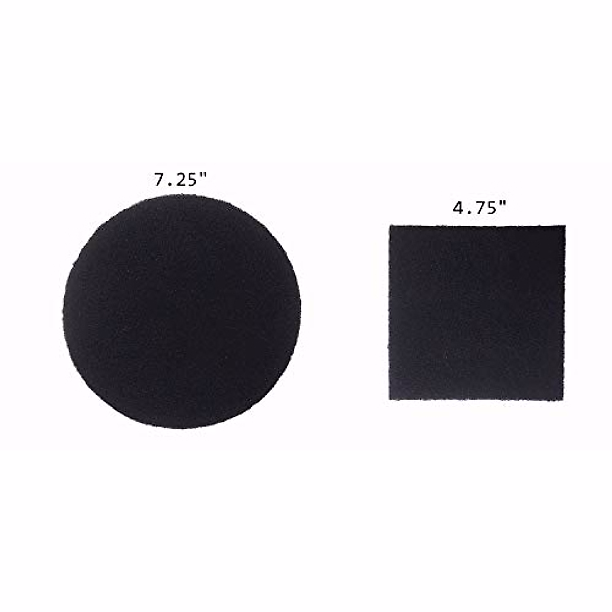 Aiboco 6 Pack Kitchen Compost Bin Charcoal Filters, Activated Carbon Refill Filter Sets for Counter Gallon Pail, Countertop Home Bucket Cleaner,7.25 Inches Round, 4.75 Inches Square