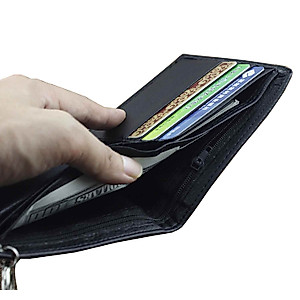 Threecattles Mens Boys Simple Leather Chain Wallet Biker EMO Gift