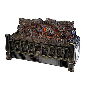 Comfort Glow ELCG251 Electric Log Heater Insert with Flame Projection 5,120 BTUs , Black