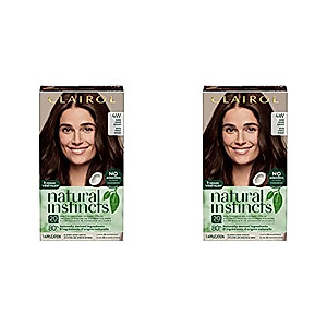 Clairol Natural Instincts Demi-Permanent Hair Dye, 4W Dark Warm Brown Hair Color, Pack of 2