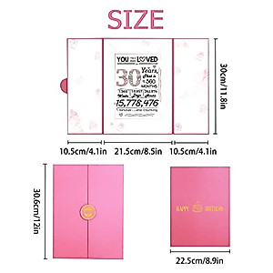 Vlipoeasn Happy 30th Birthday Guest Book Alternative Signature Congrats Certificate, Rose Gold 30th Birthday Decorations for Women, 30th Birthday Party Supplies, 30 Years Old Birthday Gifts for Her