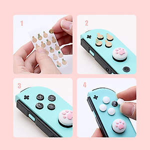 D-Pad Button Cap Set for Nintendo Switch Joy-con, Switch Thumb Grip Caps, Nintendo Switch Pink Accessories