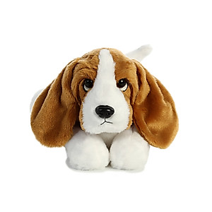 Aurora® Adorable Flopsie™ Basset Hound Stuffed Animal - Playful Ease - Timeless Companions - Brown 12 Inches