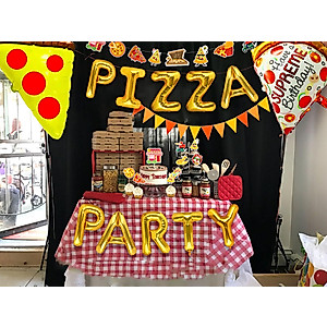 17 PCS Pizza Party Decoration Pizza Party Favors Pizza Party Supplies Pizza Party Birthday Decoration Pizza Balloon Slice Pizza Kids Party Balloons