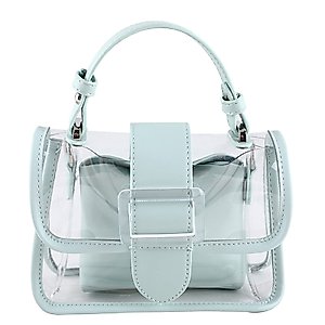 Women Clear Handbag Purse 2 in 1 Chain Shoulder Crossbody Bag Top-handle PVC Transparent Tote Satchel Tote Bag, Green