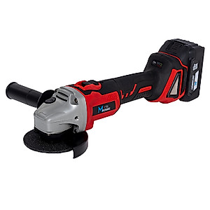 MechanicAnts 20V Cordless Angle Grinder, fit 4" discs with 5/8" arbor hole (M10 x 1.5mm thread shank),Metal & wood Cut Off Tool/Polish Tool With 4.0Ah Battery & Quick Charger