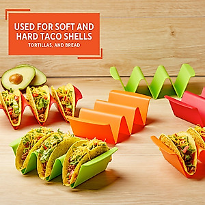 Imusa Taco Holder, 6 Pack, Green, Orange, Red