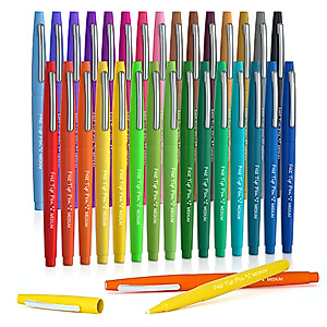 Lelix 30 Colors Felt Tip Pens, Medium Point Felt Pens, Assorted Colors Markers Pens For Journaling, Writing, Note Taking, Planner Coloring, Perfect for Art Office and School Supplies