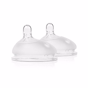 Olababy Gentle Bottle Silicone Replacement Nipple 2 Pack (3-6 Months/Medium Flow)