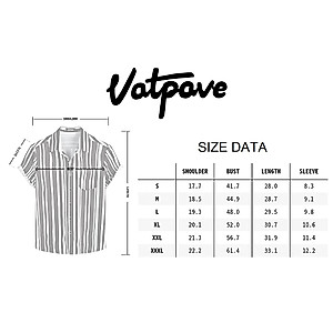VATPAVE Mens Striped Summer Shirts Casual Button Down Short Sleeve Beach Stylish Untucked Hawaiian Shirts Small Blue Pink