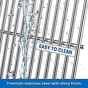 Stanbroil Stainless Steel Cooking Grates for Weber Summit 600 Series Summit E/S 640/650/660/670 Gas Grills with a Smoker Box, Replacement Parts for Weber 67552 - Set of 3
