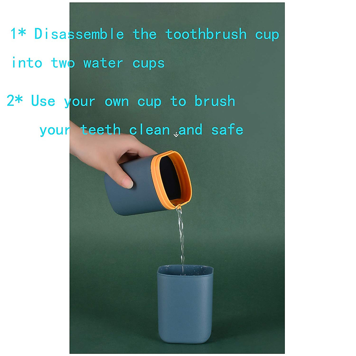 Vsmano 2 Pcs Travel Toothbrush Case, 2 in 1 Plastic Portable Toothbrush Holder Toothpaste Travel Case for Travel, Business, Hom, Camping, School (Pink+Ivory White)