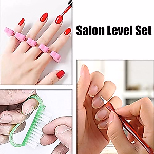 21 Pcs Professional Nail Files Set,16 Pcs Double Sided 180/240 Grits Long Lasting Polisher Washable Emery Boards for Acrylic & Natural Nails,Manicure Nail Styling Tool for Home and Salon Use