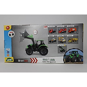 Lena Tractor Deutz-Fahr Agrotron 7250 Ttv Farm Toy, Realistic Scoop Lifts and Moves Like Its Real-World Counterpart