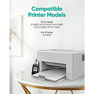 ecodot 542 Compatible Ink Bottles Replacement for Epson 542 T542 for Pro ET-5800 ET-5850 ET-5880 ET-16600 ET-16650 Printer Tray (1 Black,1 Cyan,1 Magenta,1 Yellow, 4 Pack)